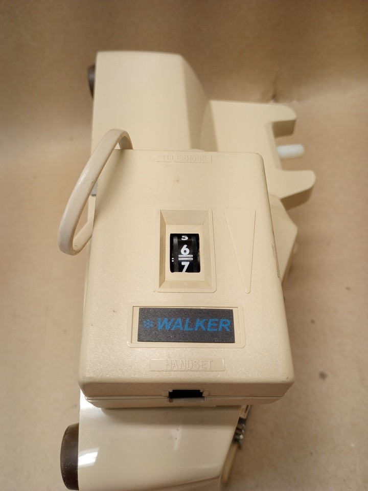 Vintage Beige Push Button Desk Phone Telephone with Walker Receiver ...