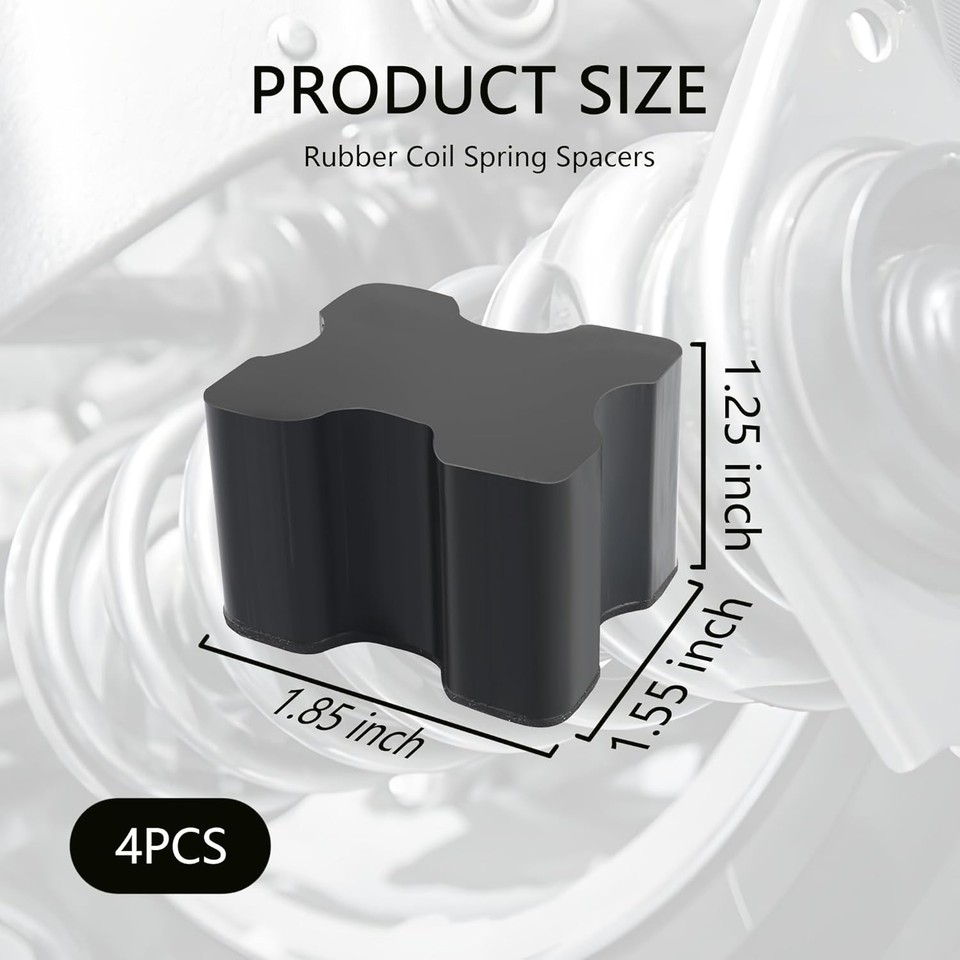 Rubber Coil Spring Spacers Spacer Booster Small Boosters 4 Pcs Front ...