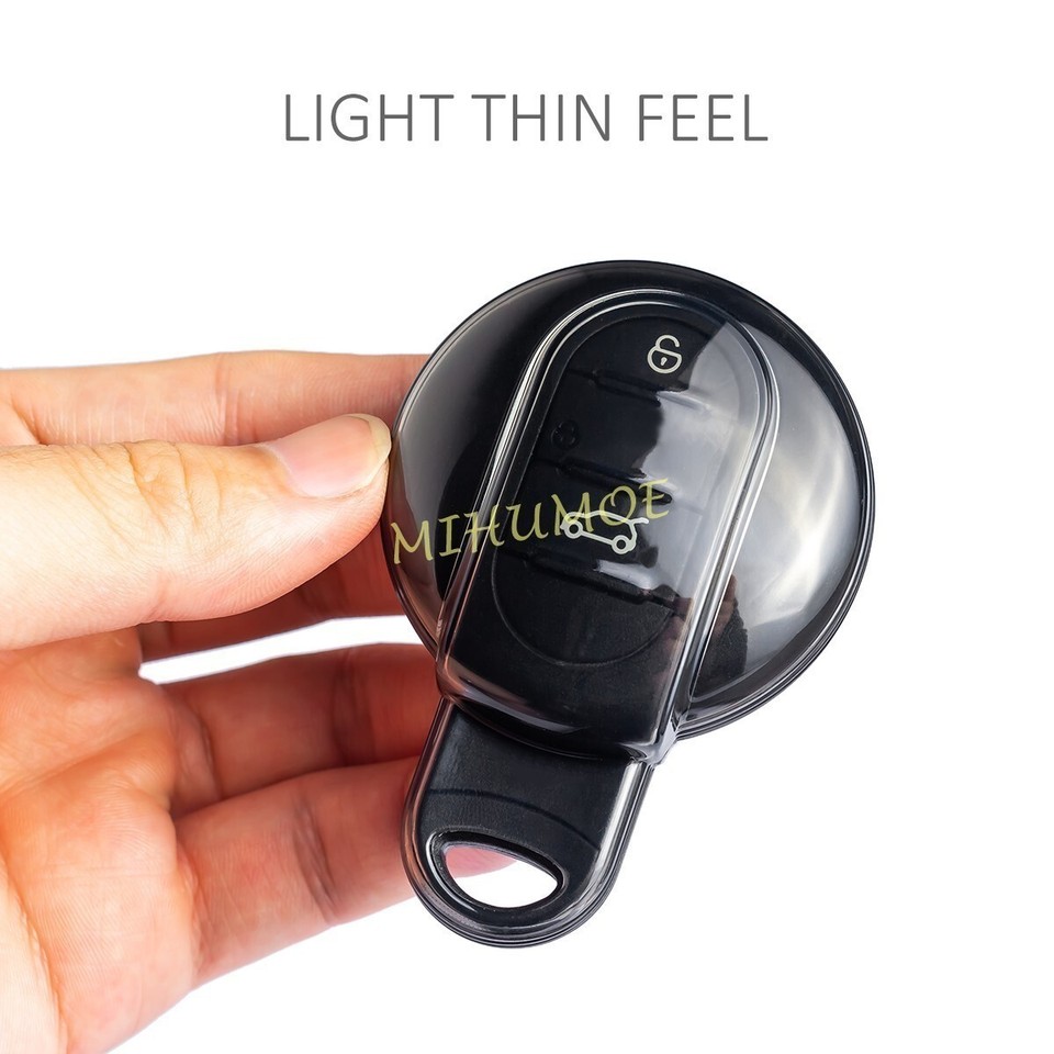 2x Transparent Black TPU Car Key Cover Case For Mini Cooper F54 F55 F56 ...