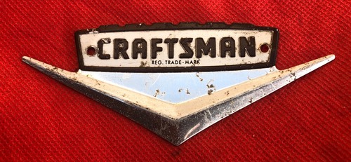 VINTAGE SEARS CRAFTSMAN CROWN V LOGO TOOL BOX EMBLEM FROM A CRAFTSMAN ...