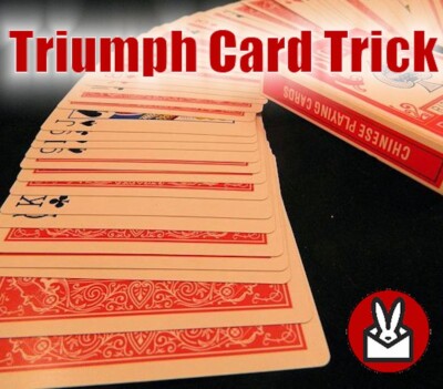 TRIUMPH CARD TRICK GIMMICK PACK PLAYING CARDS MIXED UP DECK CHAOS CHEEK ...