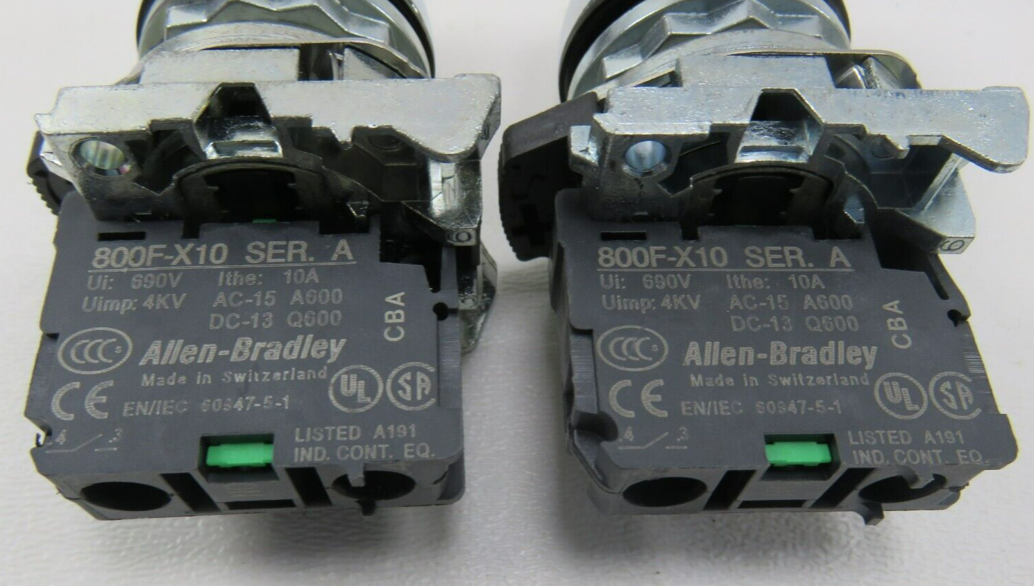 Lot of 2 Allen Bradley 800F-X10 Contact Block | eBay
