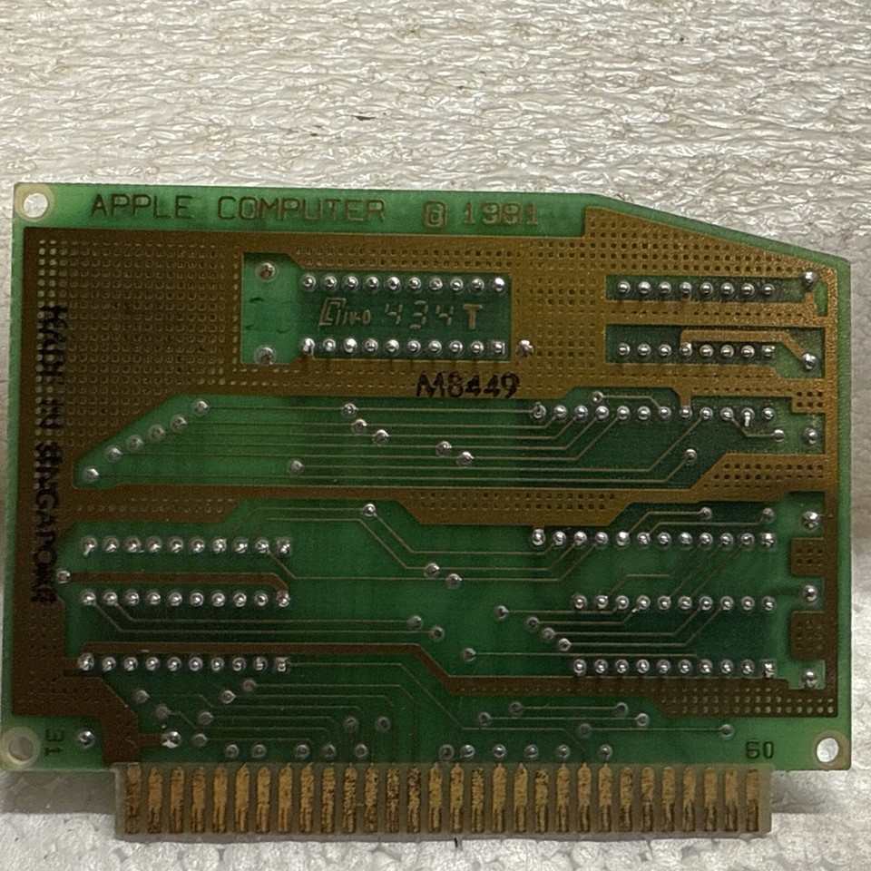 Vintage Apple 820-0066-A 80 Column display card Apple IIe ISA966 | eBay