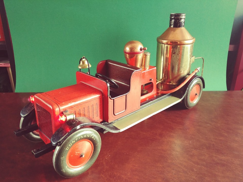 Very Rare 1930s BING Tin Wind-up Fire Pumper Engine Truck Tinplate w ...