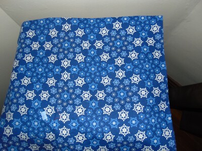 Flannel Fabric 1 Yard 44 Inches Wide David Textiles Showflakes Blue ...