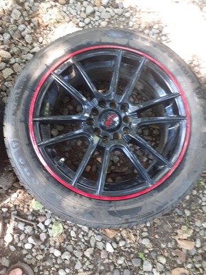 Firestone All Season 205/50R16 Tire Akita Racing Wheels Universal Bolt ...