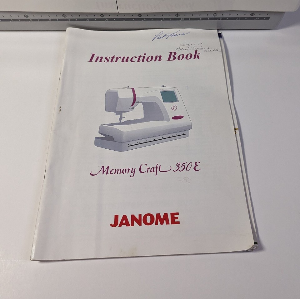 Janome Memory Craft 350E Computerized Embroidery Only Machine ...