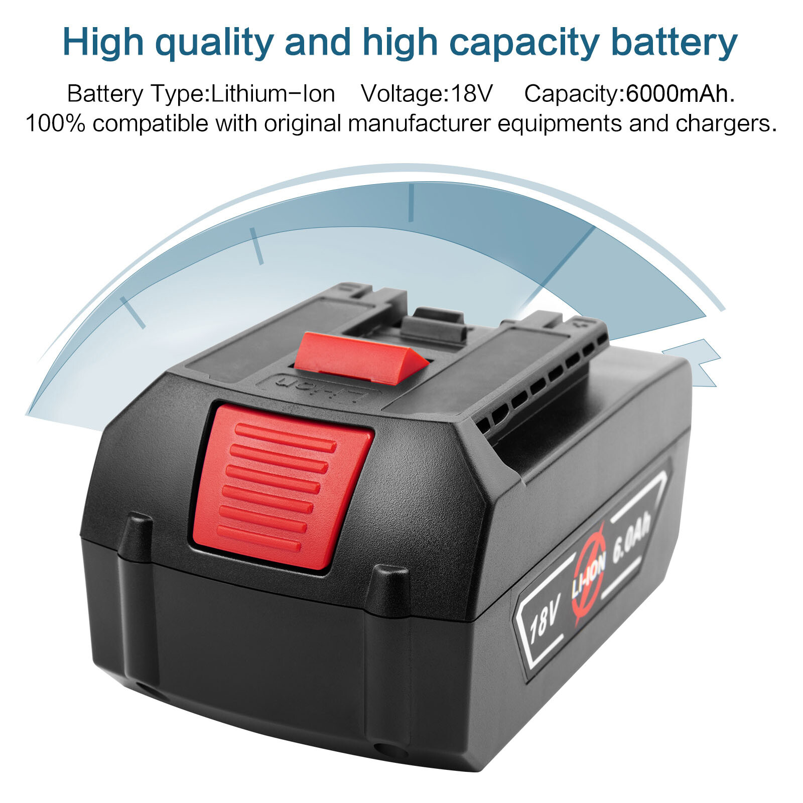 Battery/Charger For Bosch 18V BAT609 6.0Ah BAT618 BAT611 BAT620 BAT610G ...
