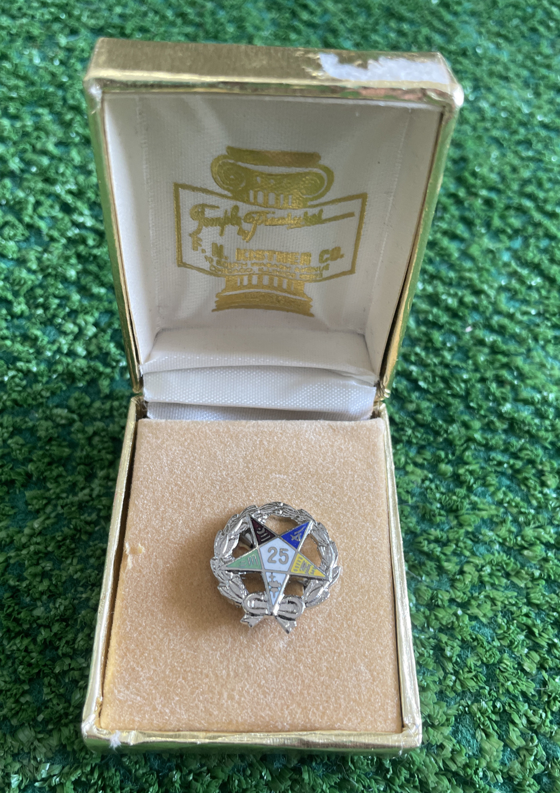 Vintage Mason Order of the Eastern Star Masonic 25 Year Enameled Pin | eBay