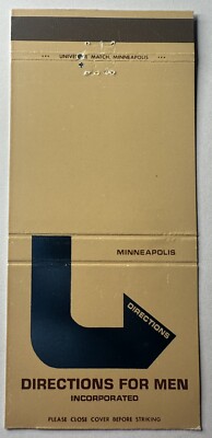 Vintage Matchbook Cover / Directions For Men Incorporated / Minneapolis ...
