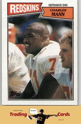1987 Topps #74 Charles Mann Washington Redskins Football Card NM | eBay