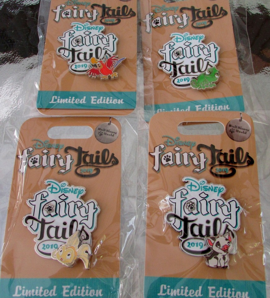 Disney Fairy Tails Event Logo Pin Pascal,Pua,Cleo,Iago 4 Pin Set LE ...