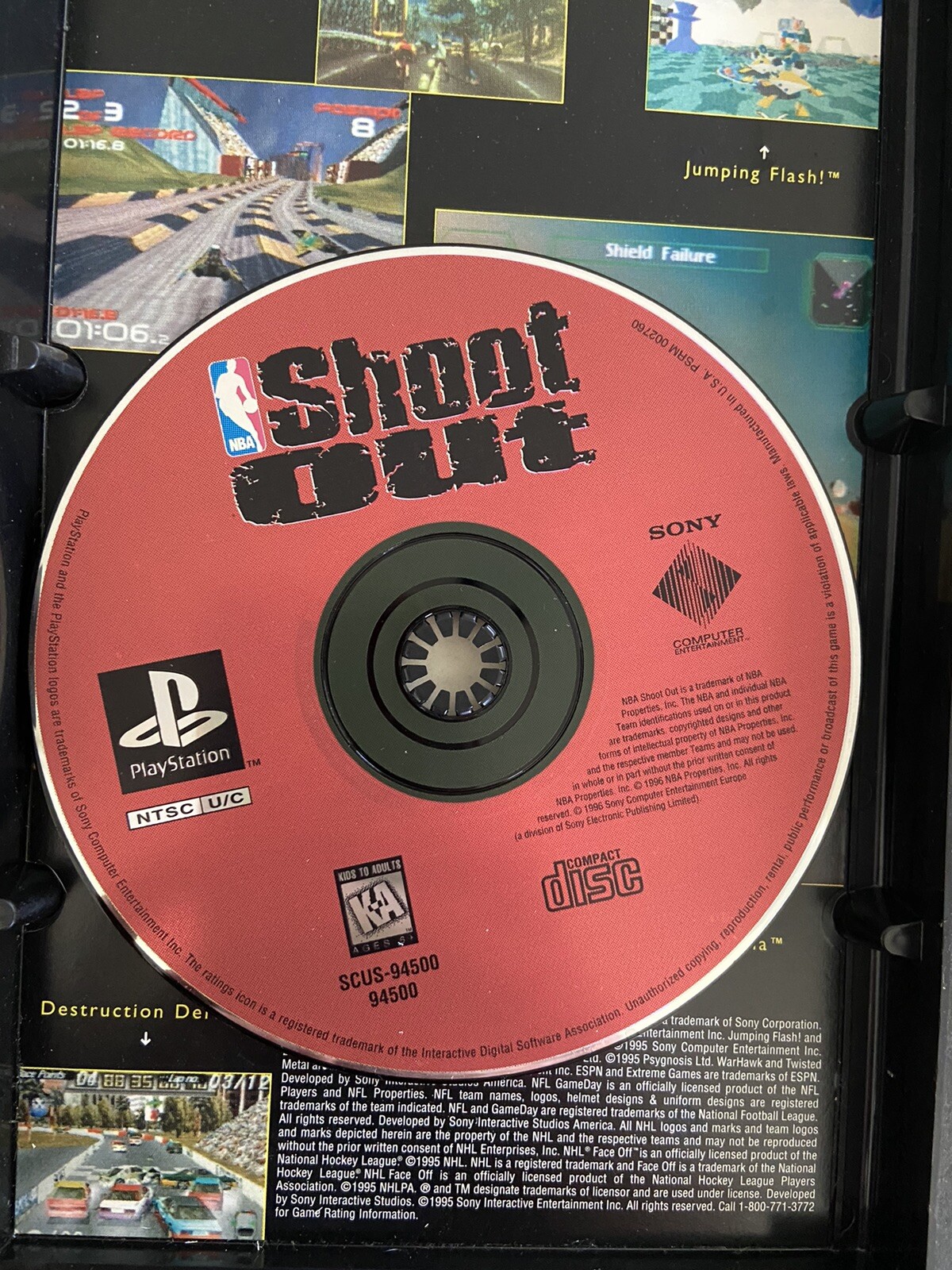NBA ShootOut (PlayStation PS1) 1996 Long Box & Manual Sam Cassell CIB ...