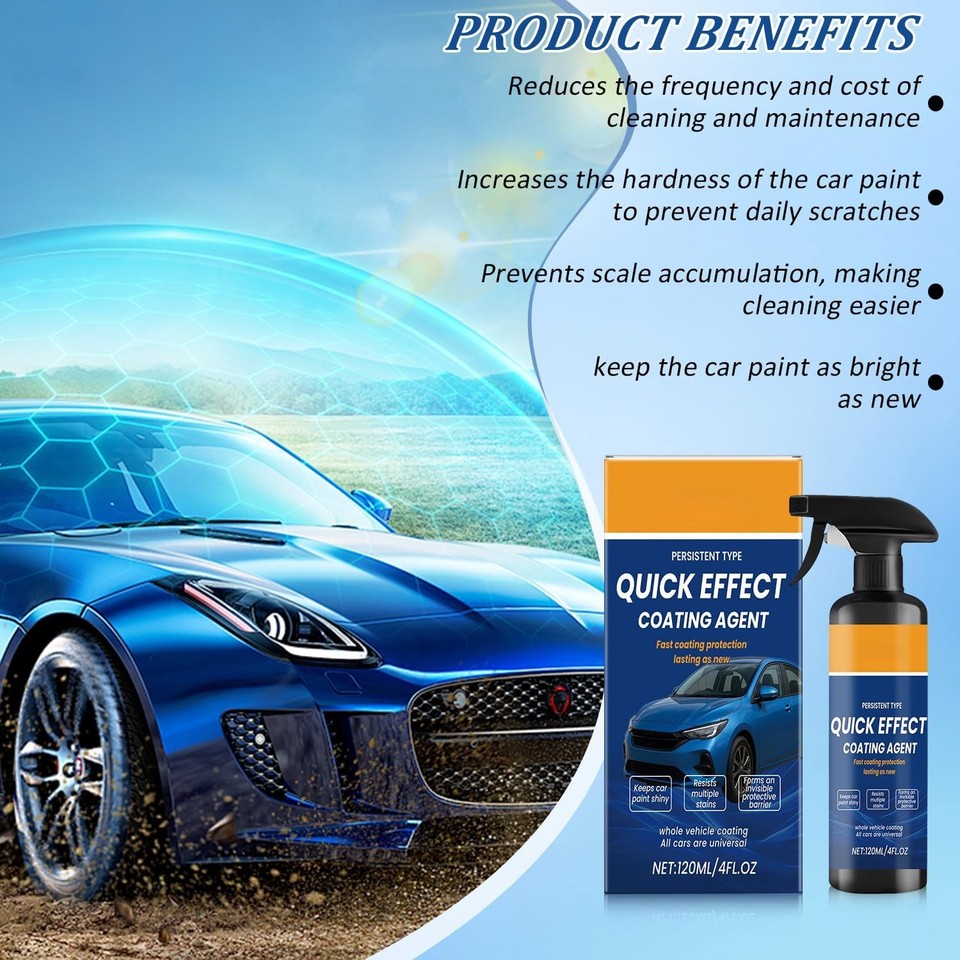 2Pcs Quick Effect Coating Agent for Car, Advanced Car Coating Spray ...