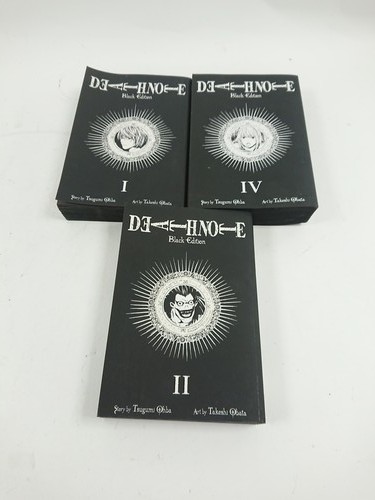 Death Note Black Edition Volumes I II IV Tsugumi Ohba Viz Manga Set ...