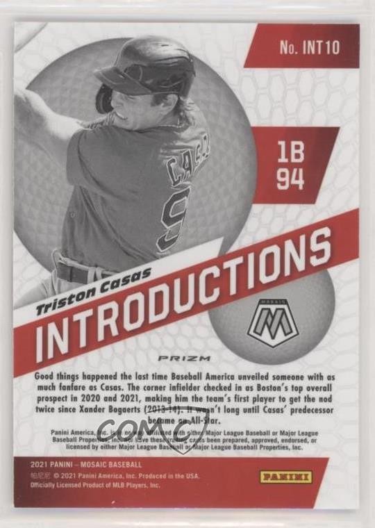 2021 Panini Mosaic Introductions Quick Pitch Prizm Triston Casas #INT10 ...