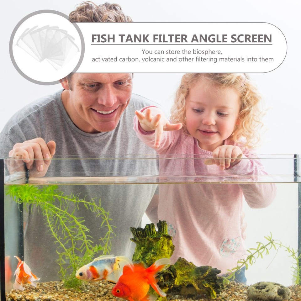 10 Pcs Aquarium Filter Material Pouches Mesh Bags Durable Zipper | eBay ...