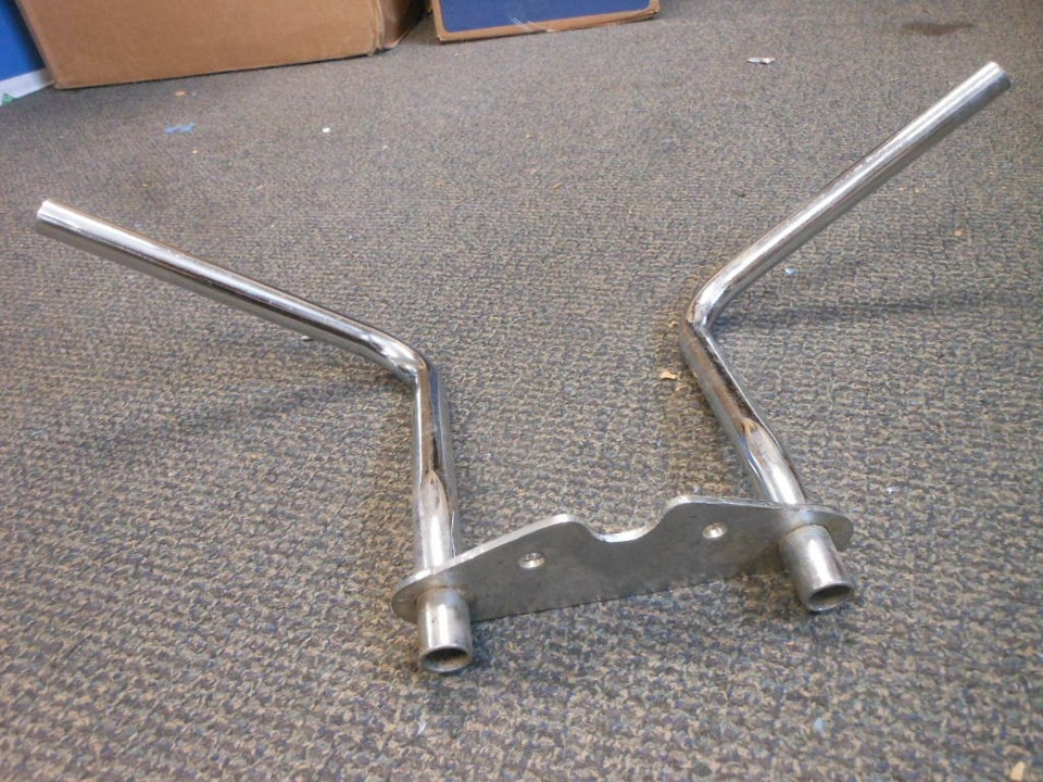 Vintage 7/8 Chrome Weld Plate Bars Handlebars Rabbit Ears Chopper Cat ...