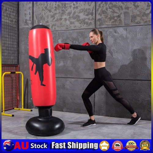 AU 1.6m Inflatable Boxing Bag Training Tumbler Pressure Relief Pillar ...