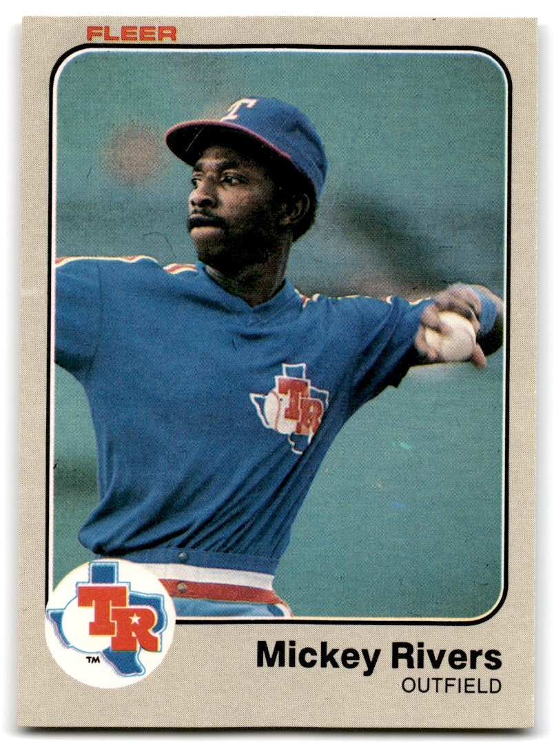 1983 Fleer Mickey Rivers Texas Rangers #576 | eBay