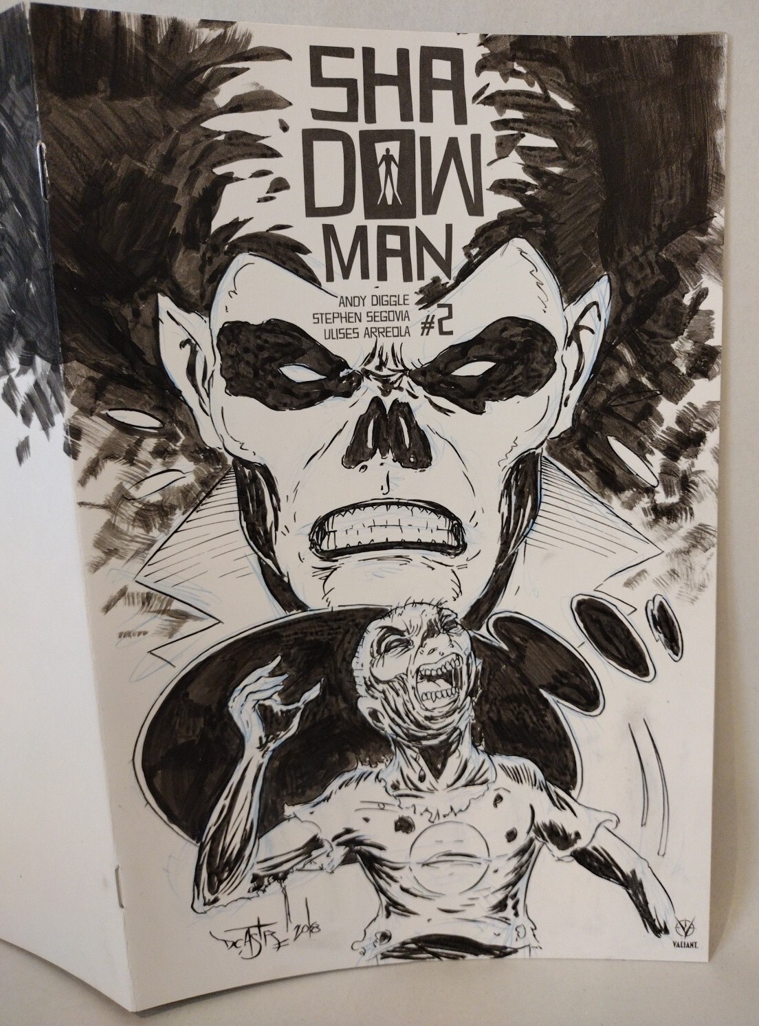 Shadow Man #2 (2018) Valiant Blank Cover Comic W Original Dave Castr ...