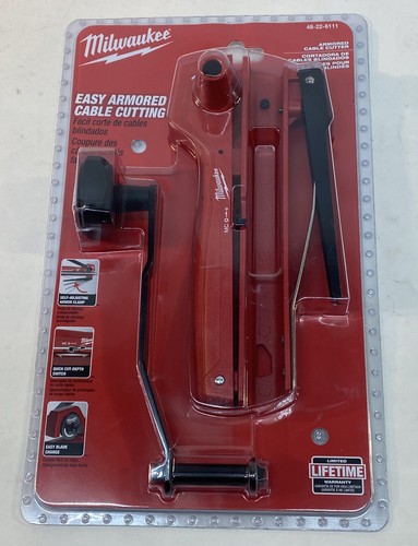 Milwaukee 48-22-6111 Armored Cable Cutter w/ Self Adjusting Armor Clamp ...