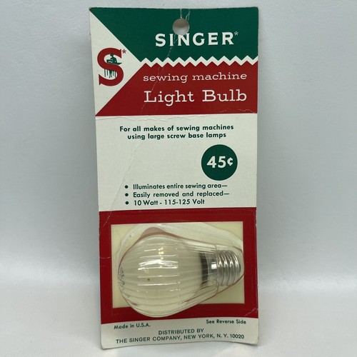 Vintage Singer Sewing Machine Light Bulb 10 Watt Style R New Old Stock ...
