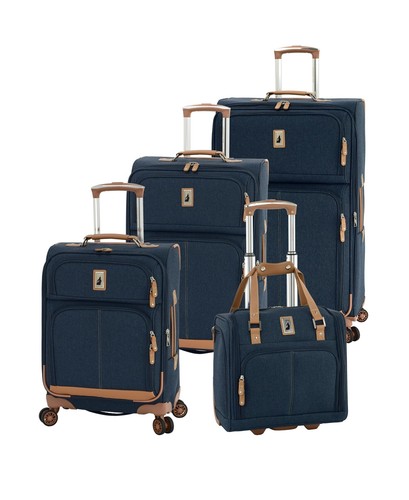 London Fog Wallington Denim 4 Piece Nested Set USB, 15", 20", 25", 29 ...