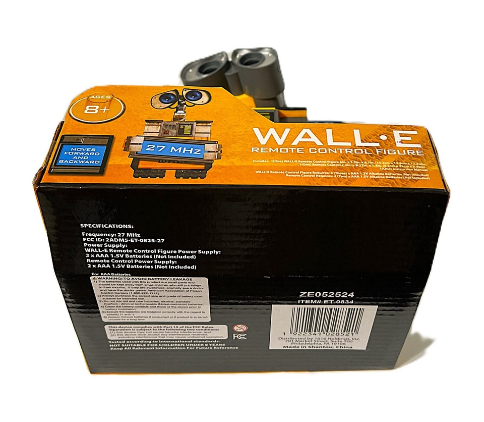 Wall-E Waste Load Lifter Remote Control Robot Figure Disney Pixar Ages ...