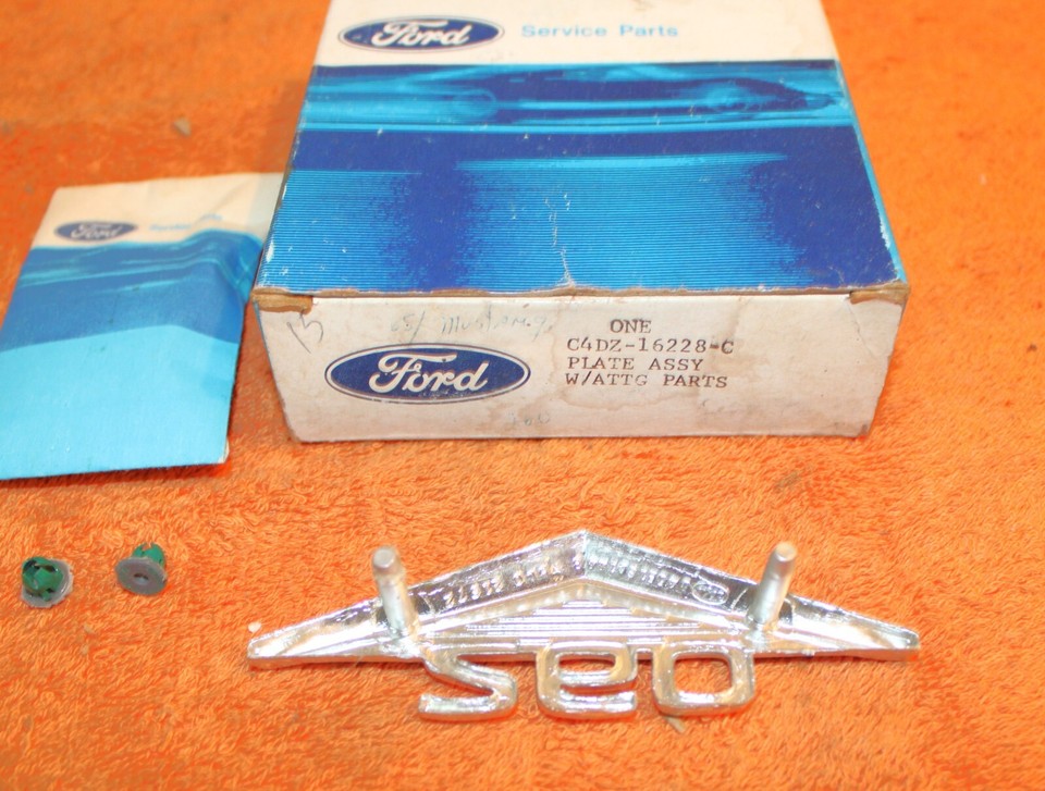 1964 Ford Mustang Falcon Sprint Ranchero Fairlane NOS 260 FENDER EMBLEM ...
