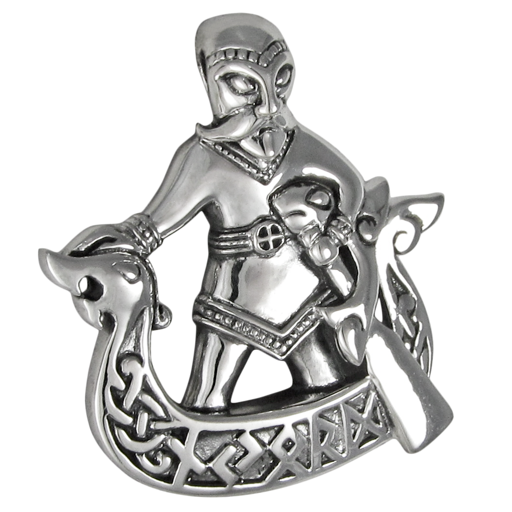 Sterling Silver Norse God Njord Viking Rune Pendant Asatru Jewelry ...