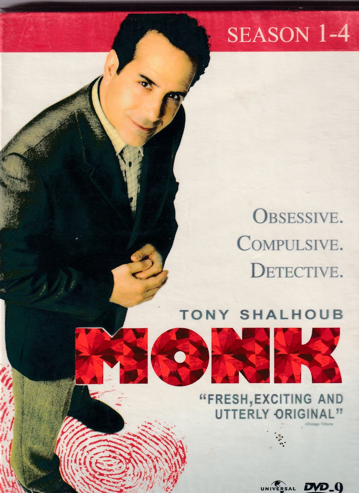 MONK : Complete First Four Seasons (DVD, 3-Disc Set, Widescreen Version ...