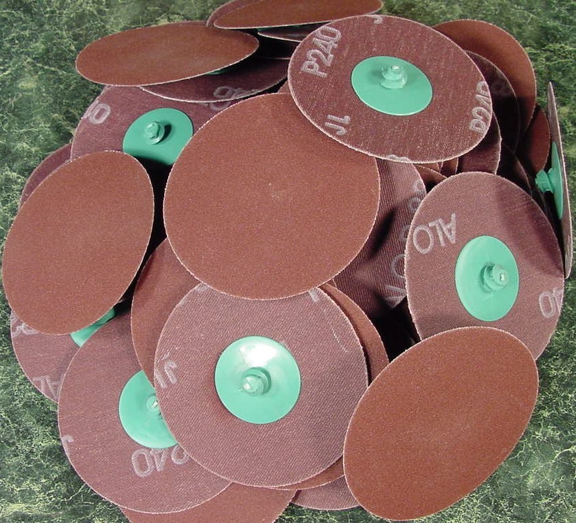 50pc 3 " ROLL LOCK SANDING DISC 240 GRIT Made in USA Heavy Duty sand ...