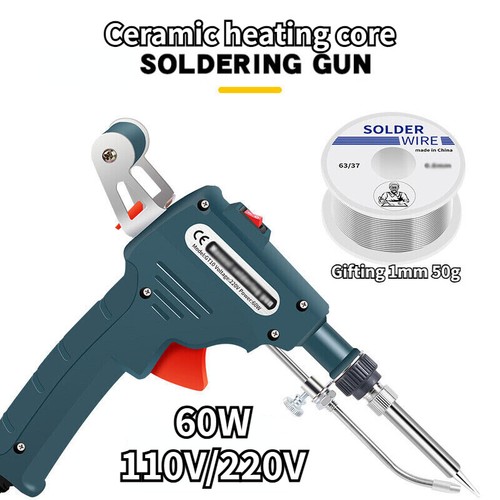 220V Soldering Gun Kits Auto Solder Feed Hand Held Soldering 60W ...