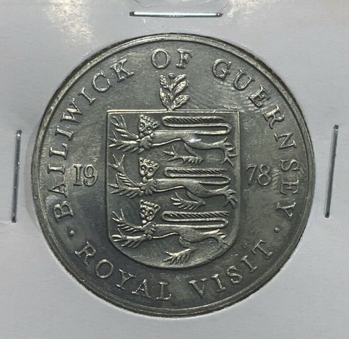 1978 Guernsey 25 Pence - Elizabeth II Royal Visit Coin | eBay