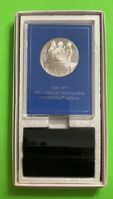1977 Jimmy Carter Presidential Inaugural Eyewitness Medal 24g .925 ...