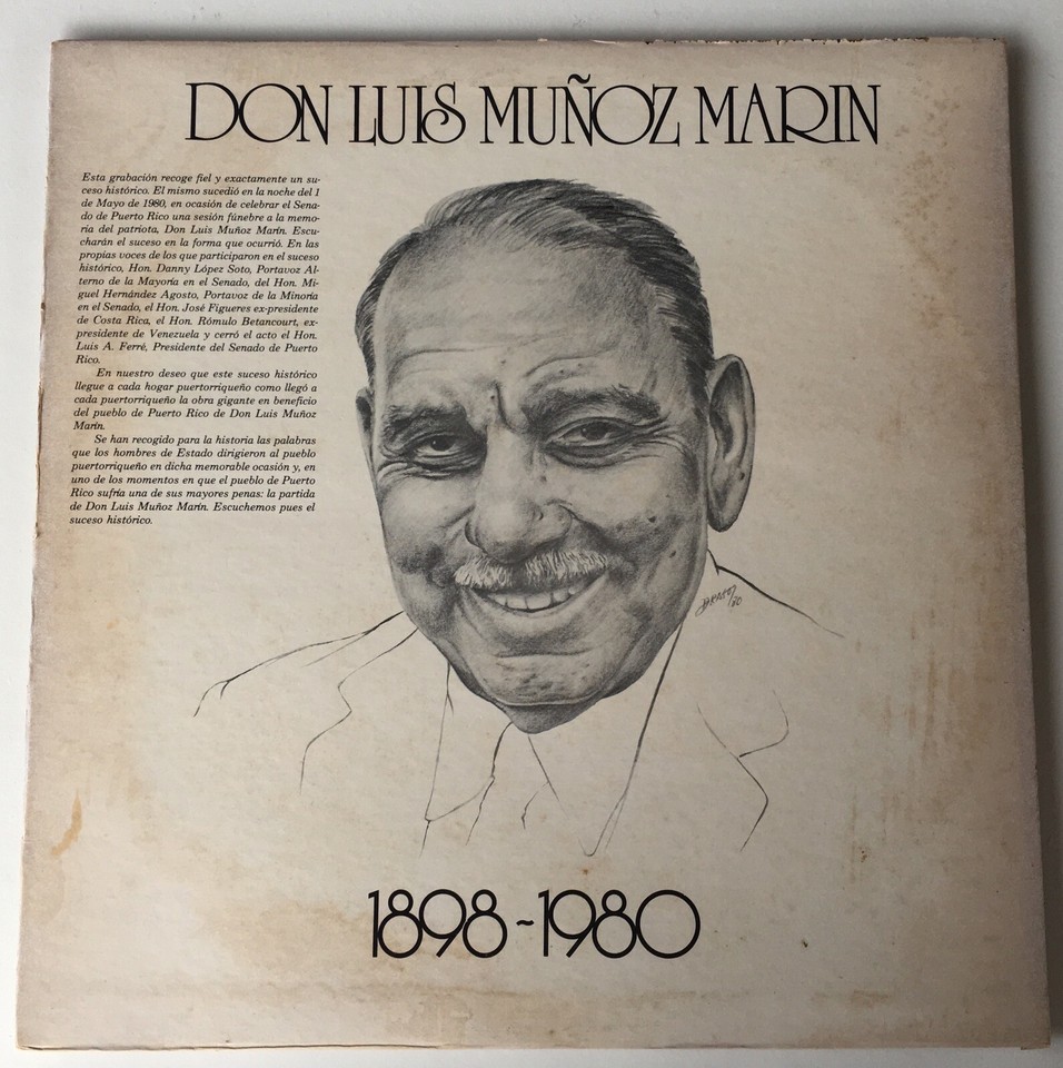 PUERTO RICO Don Luis Munoz Marin 1980 Suceso Historico - Speech LP | eBay