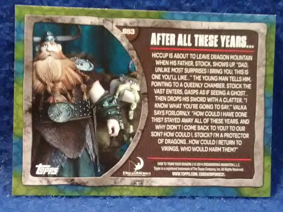 2014 HOW TO TRAIN YOUR DRAGON 2 Base Trading card #S53 | eBay