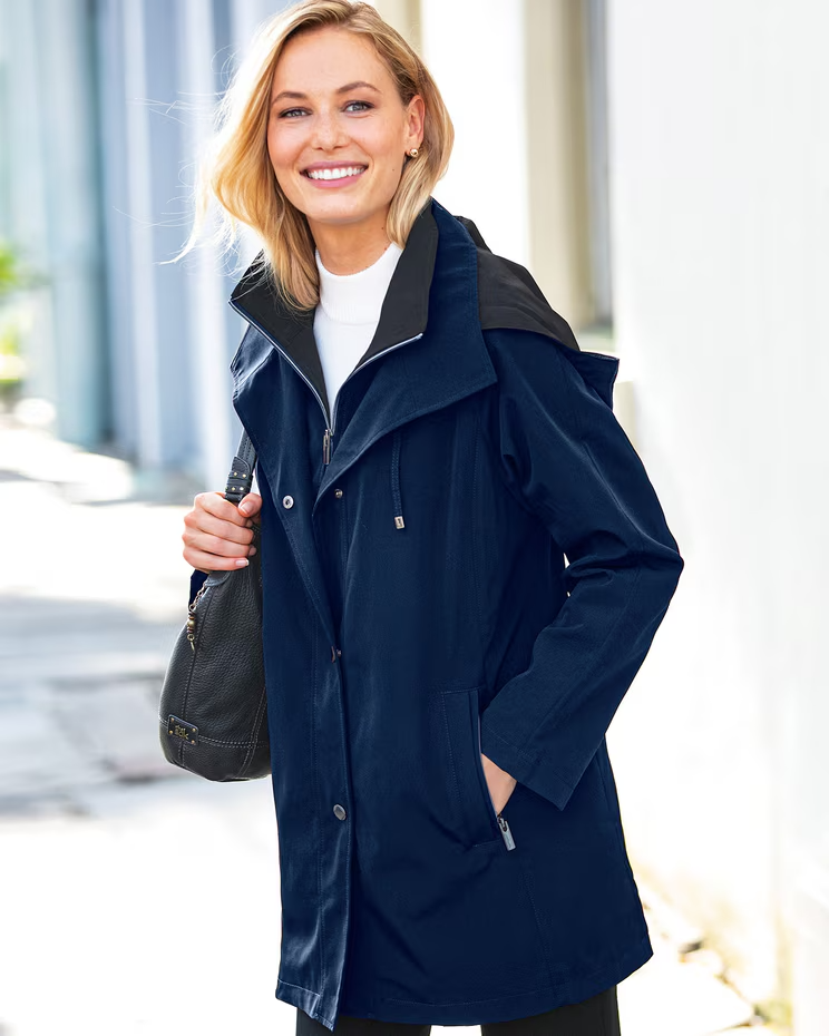 Fleet Street Women's Short Three-Season Raincoat, Style#ASA19190, Size ...