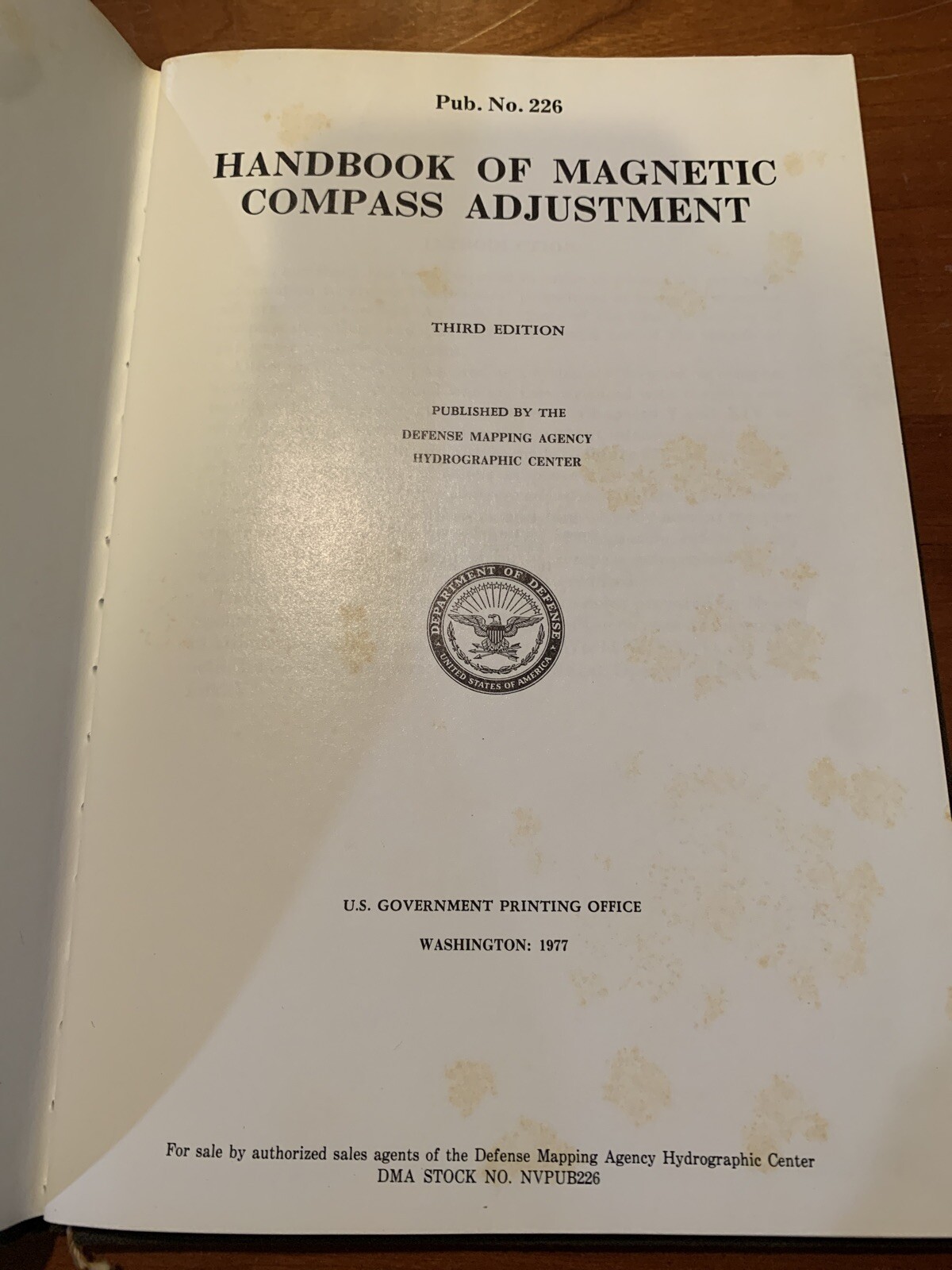 HANDBOOK OF MAGNETIC COMPASS ADJUSTMENT PUB. NO. 226 By VG | eBay