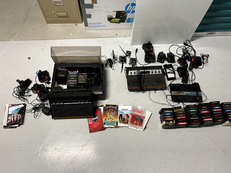Three Atari Game Systems with 60 games | eBay
