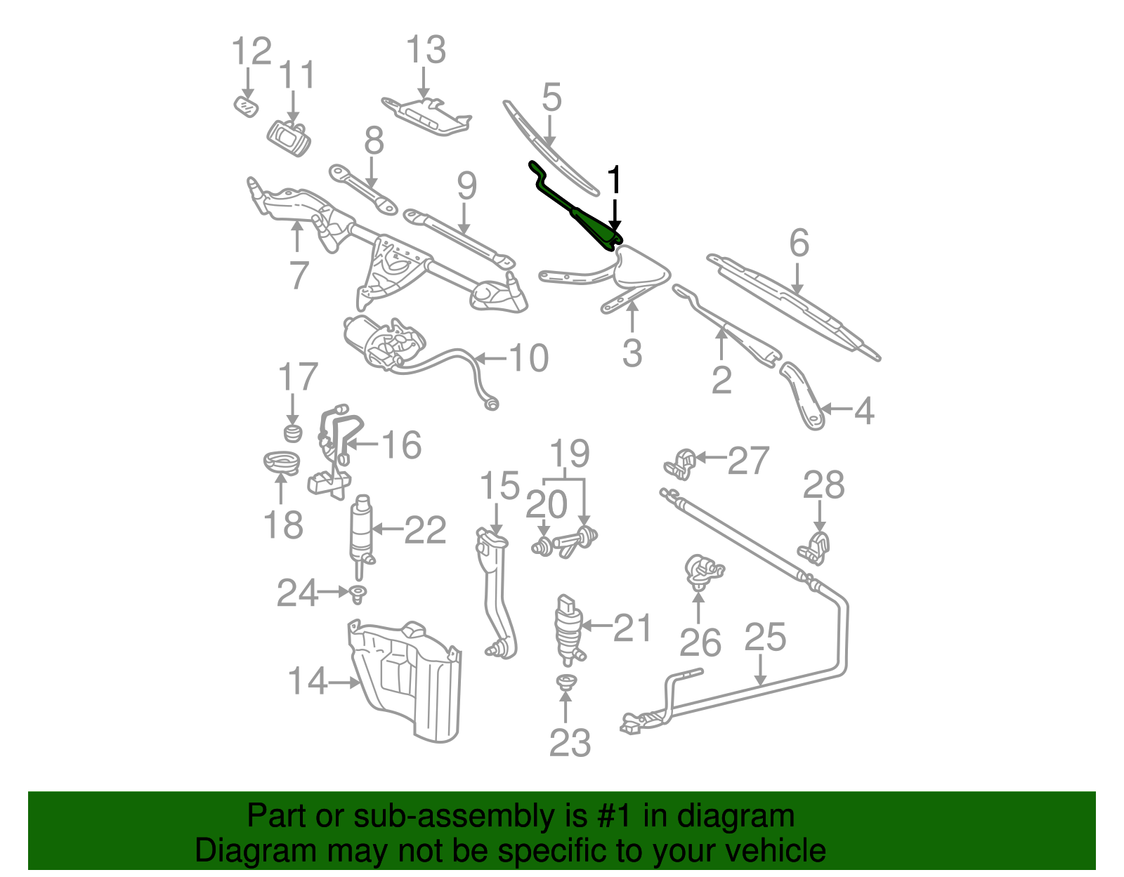 Mercedes-Benz+2038203144+Genuine+OEM+Factory+Original+Wiper+Arm for ...