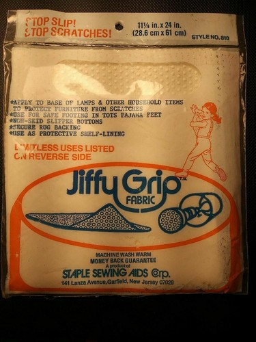 Jiffy Grip Fabric by Staple Sewing Aids *Vintage* Non-Skid Fabric | eBay