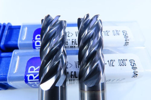 LOT ( 2 PCS ) NEW 3/8" GARR VRX 6 FLUTE 60112 SOLID CARBIDE RADIUS END ...