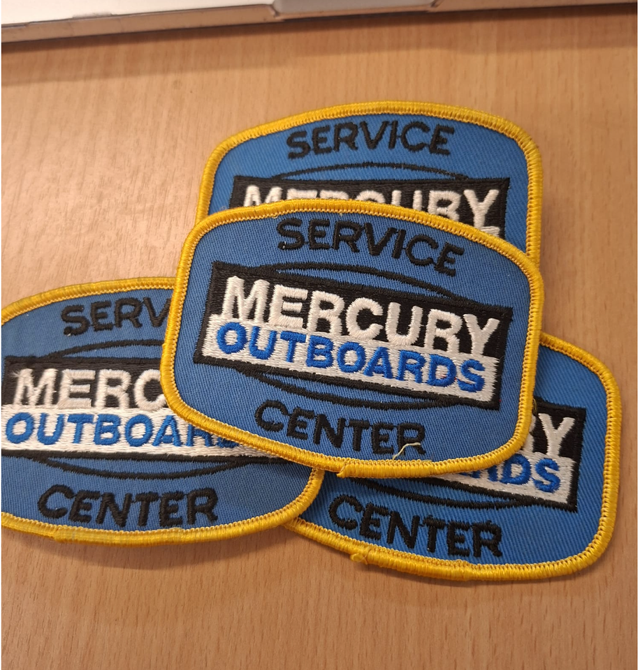 Vintage Collectable Mercury Blue & Yellow Service Center Embroidered ...