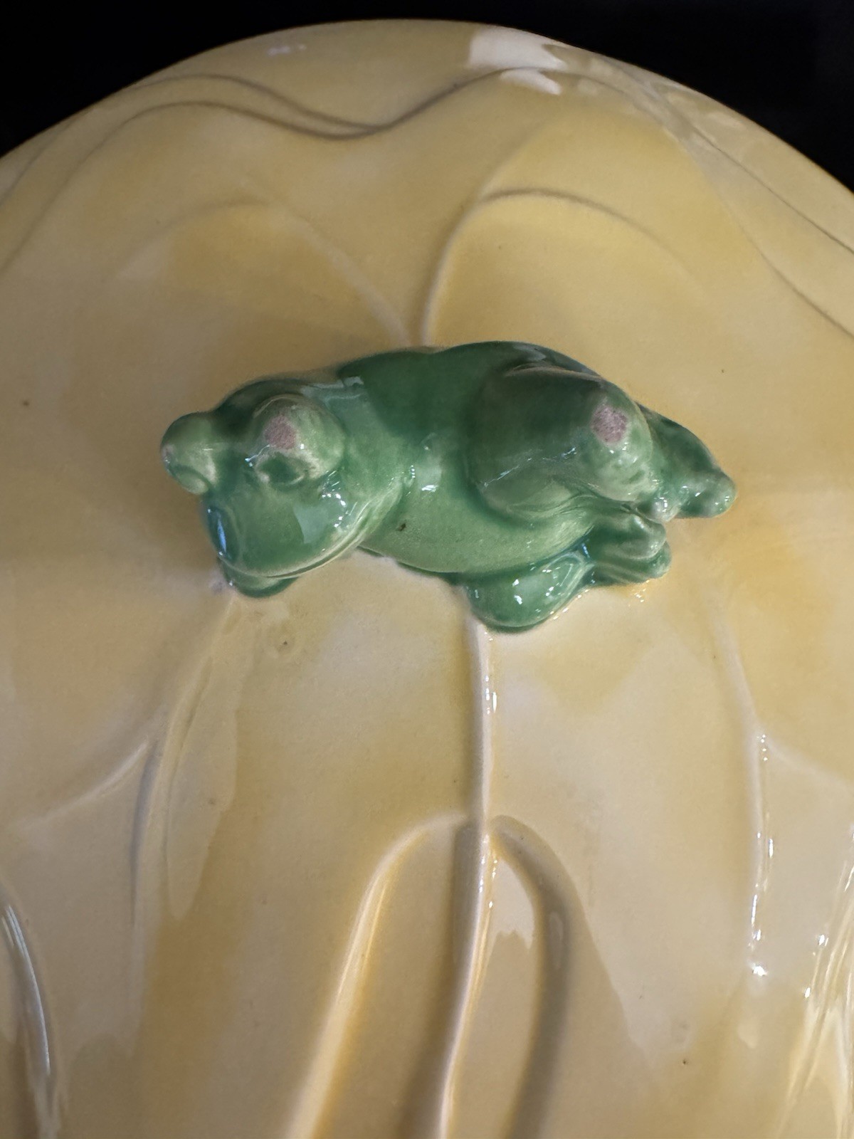 Westland Frog On A Lily Pad Ceramic Cookie Jar With Frog Knob Lid X ...