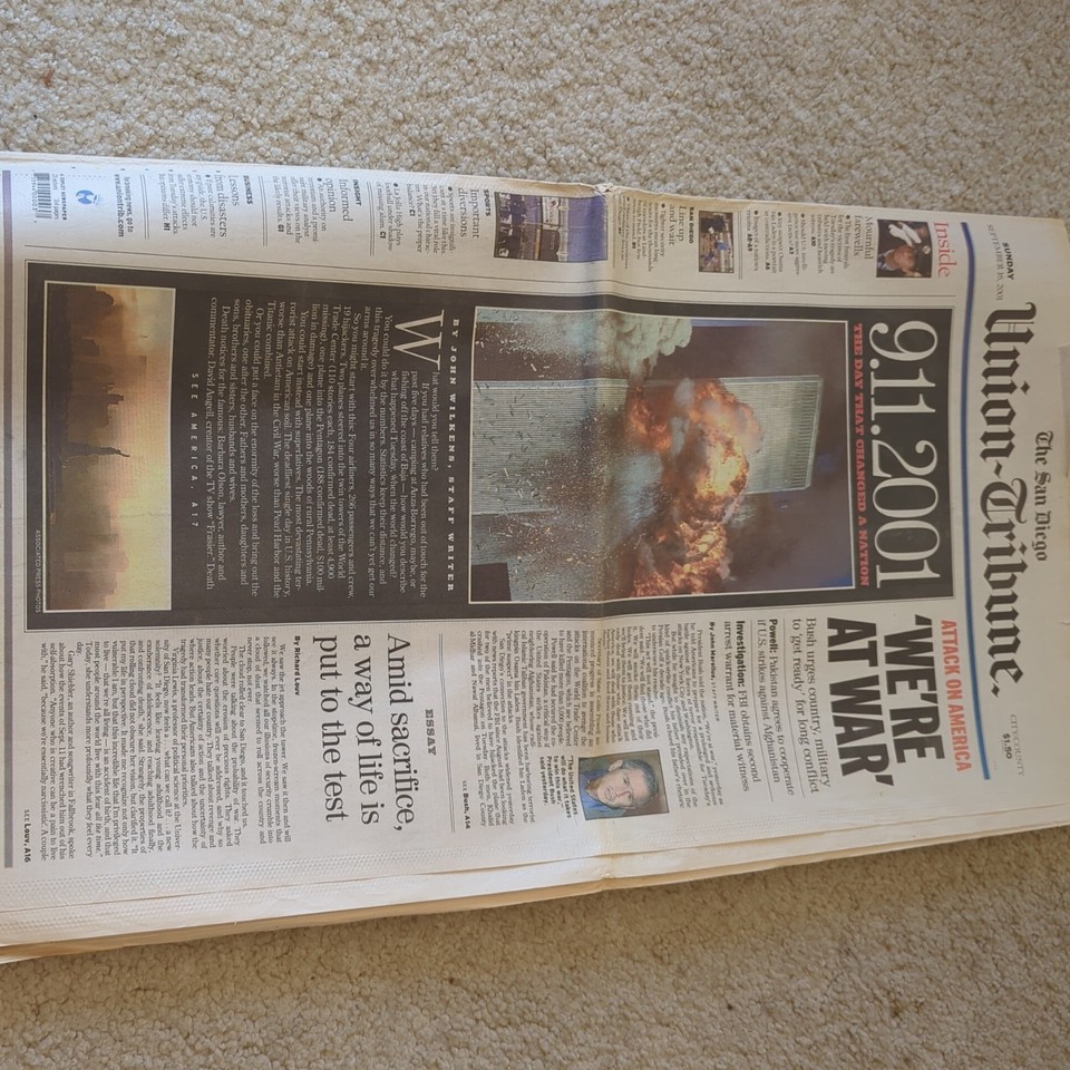 San Diego Union Tribune September 12, 2001 | eBay UK