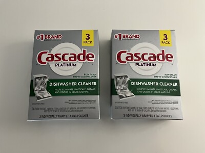 2X- Cascade PLATINUM DISHWASHER CLEANER 3-ct Per Box | eBay