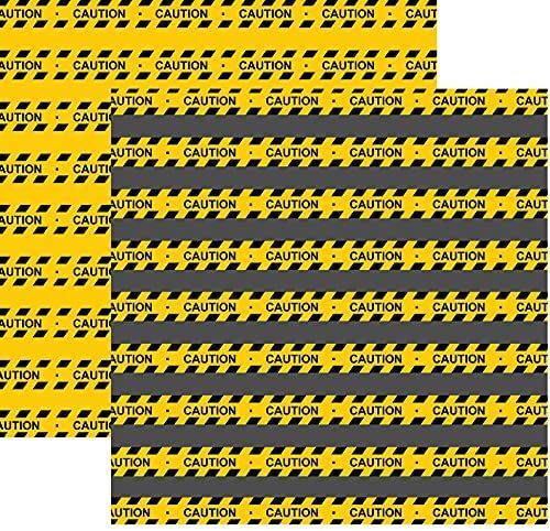 Caution - Construction 12X12 Scrapbook Paper - 5 Sheets | eBay