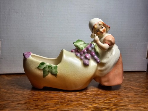 Coventry Pottery Ceramic Dutch Girl Wooden Shoe Planter | eBay